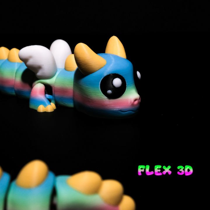 3D Printable Flex 3D Dragon Chunky by Flex 3D
